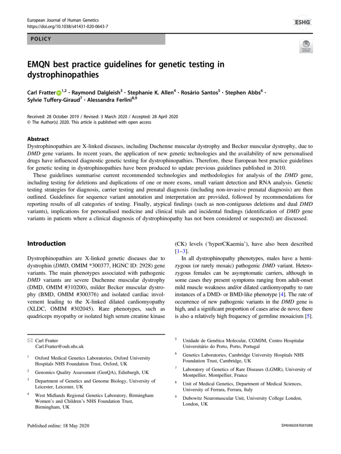 Best Practices - EMQN